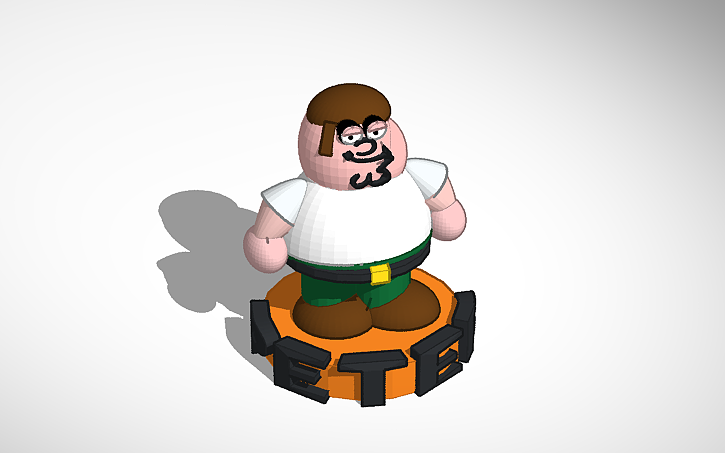 3D design Peter Griffin amiibo - Tinkercad