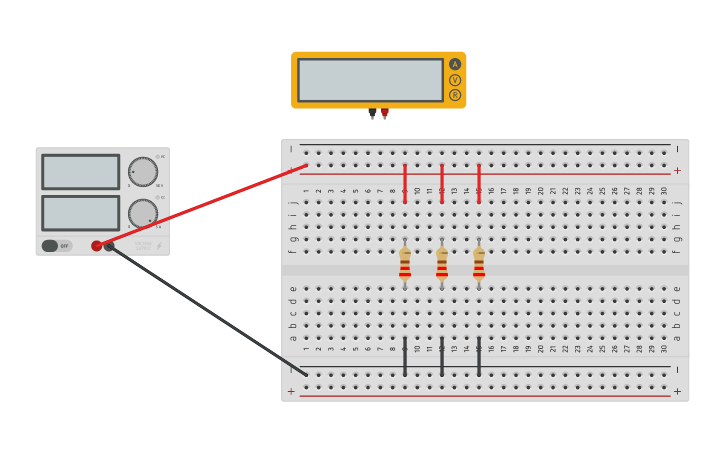 Circuit design Exploring Parallel Resistance 01 - Tinkercad