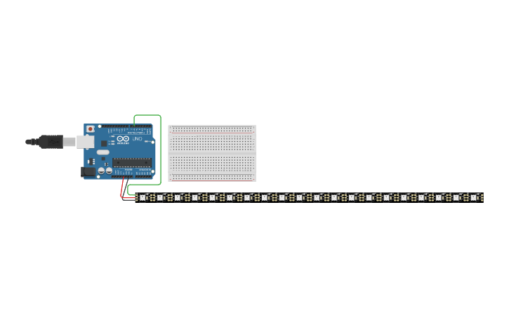 Circuit design RGB tape | Tinkercad