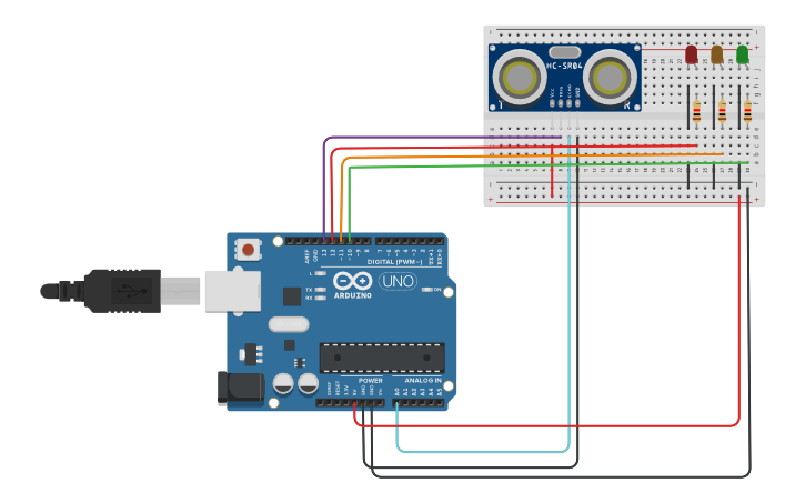 Circuit design Parking_Control | Tinkercad