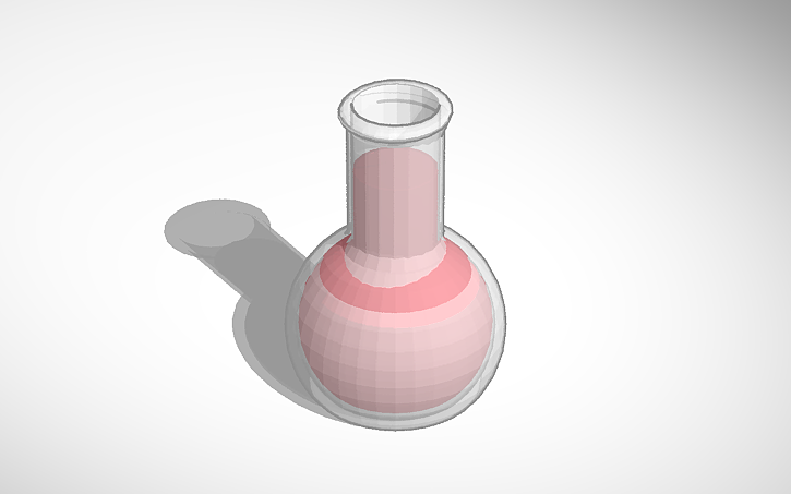 3D design Object 5 - flat bottom flask - Tinkercad
