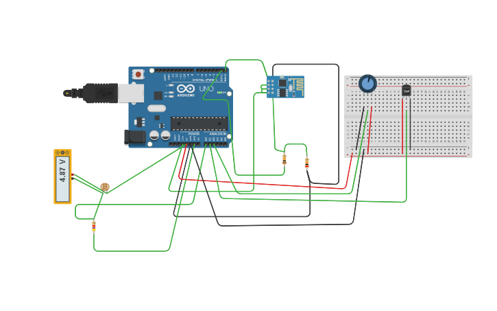 Circuit design 18BLC1119 WEATHER PREDICTION - Tinkercad