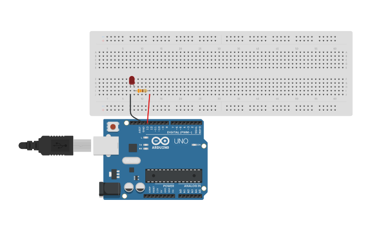 Circuit design Led intermitente con arduino - Tinkercad