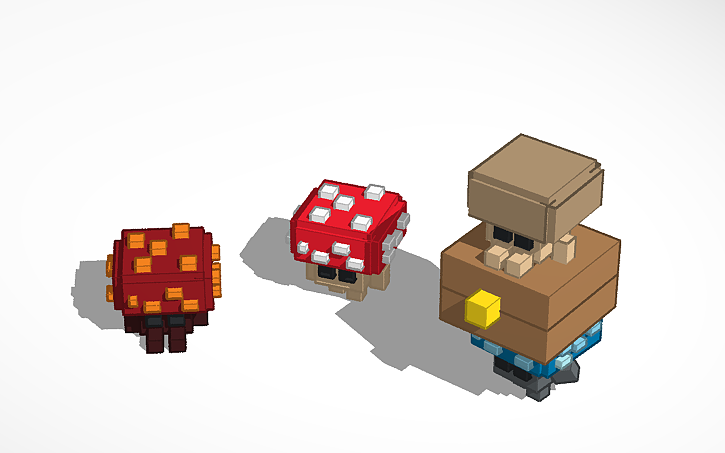 3D design Custom Minecraft Mobs: Shroomies | Tinkercad