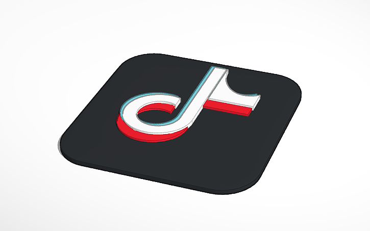 3d Design Tiktok Logo Tinkercad