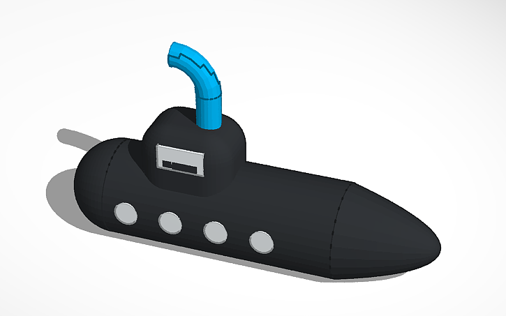 3D design submarine - Tinkercad