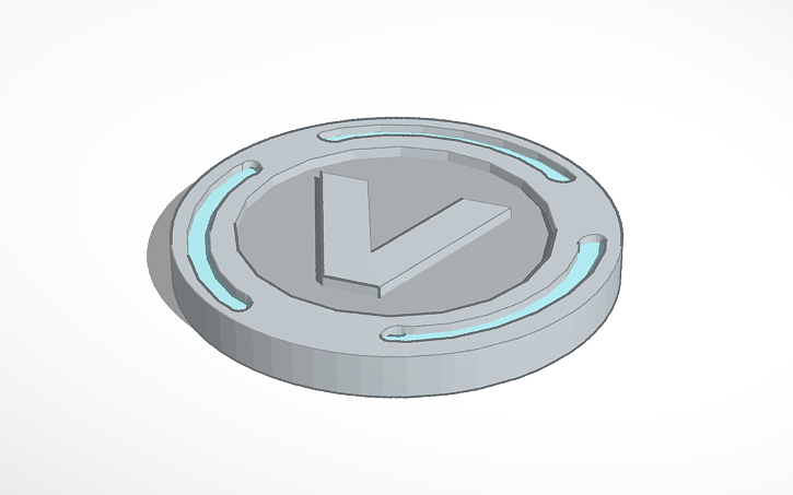 3D design V-Bucks - Tinkercad