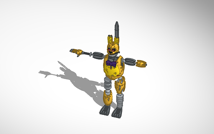 3D design ignited nightmare springtrap - Tinkercad