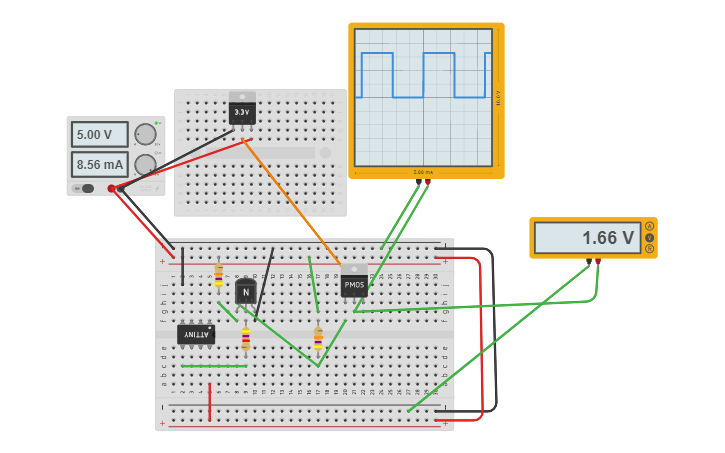 Circuit Design Pulse Signal Tinkercad