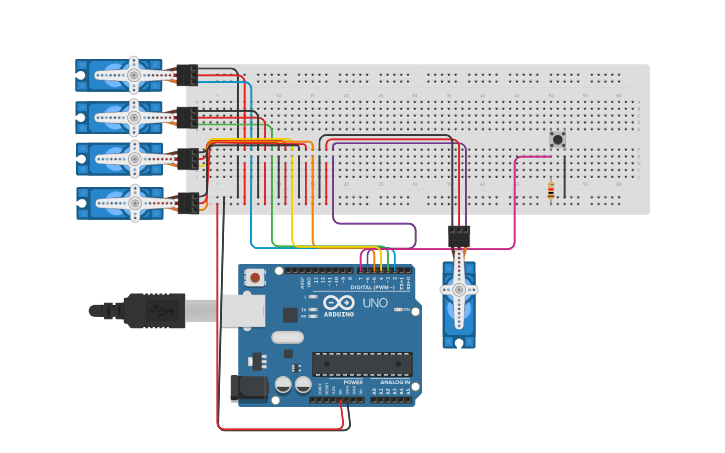 Circuit design Prosthetic Hand (11/12/21) | Tinkercad