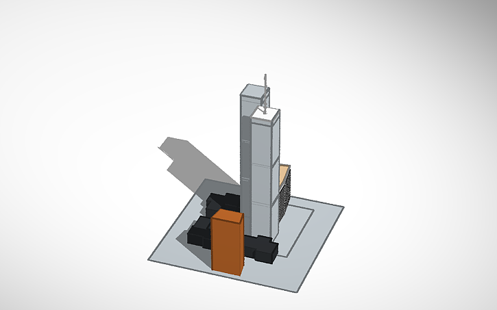 3D design 9/11 Memorial Twin Towers - Tinkercad