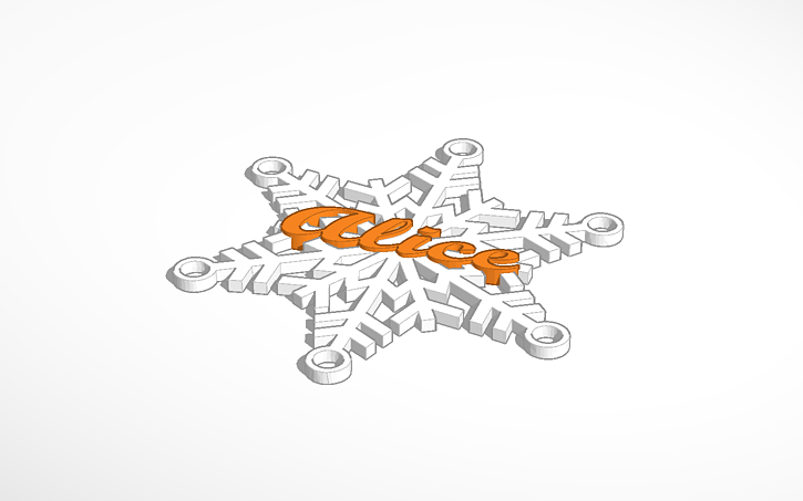 3d Design Alice Snowflake Tinkercad
