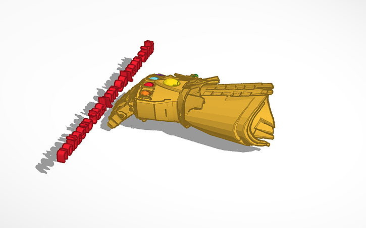 3D design infinity gauntlet - Tinkercad