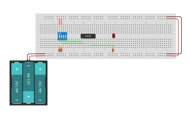 Circuit design OR - Tinkercad