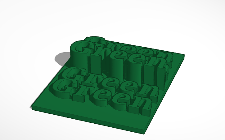 3D design Green - Tinkercad