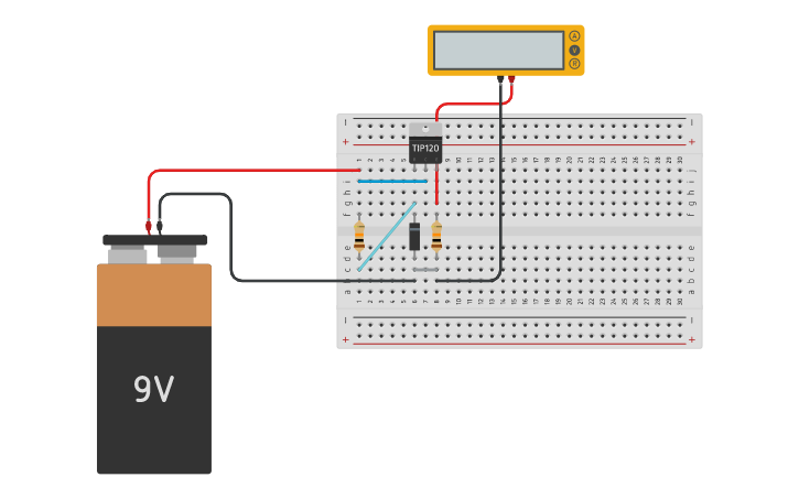 Circuit design Regulador con transistor - Tinkercad
