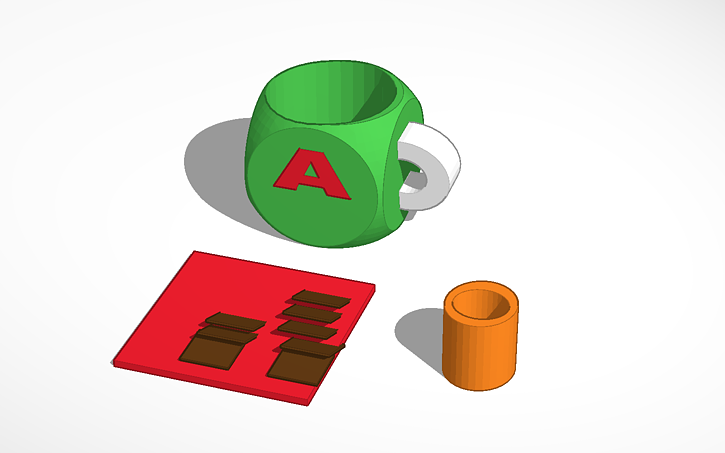 3D design fincan ve bisküvi | Tinkercad