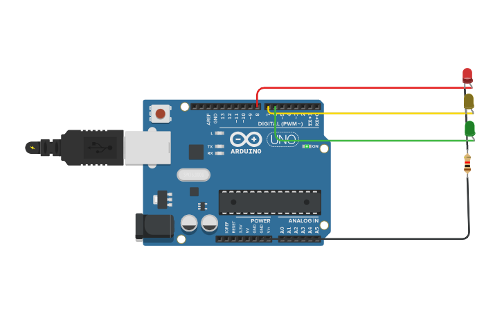 Circuit Design Traffic Light 1 Tinkercad
