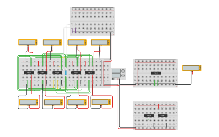 Circuit design 3x8 Decoder - Tinkercad