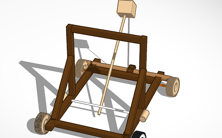 3D design d catapulta - Tinkercad