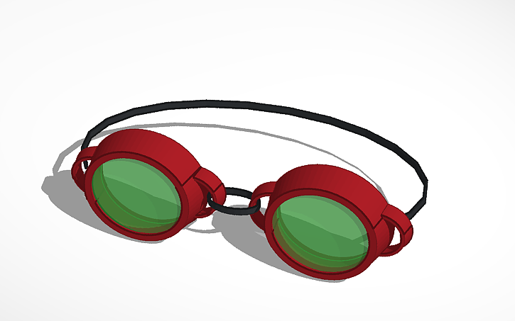 3D design goggle mock up 2 - Tinkercad