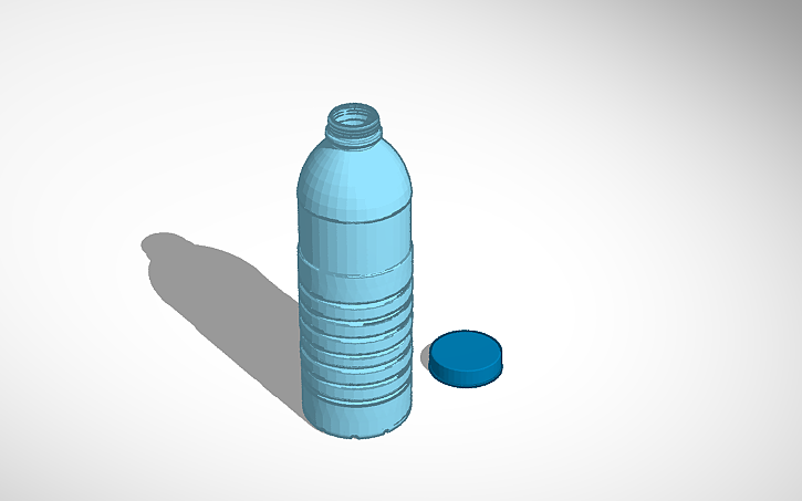 3D design Water bottle and cap | Tinkercad