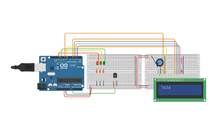 Circuit design Copy of Sensor de Temperatura LM35 | Tinkercad