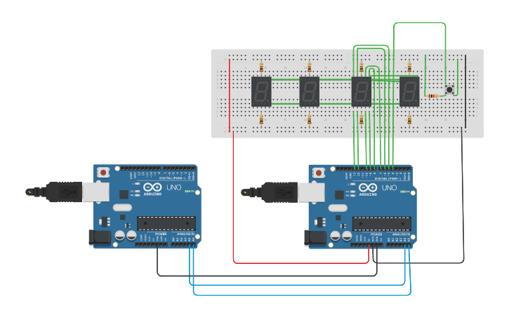 Circuit design Seven Segment | Tinkercad