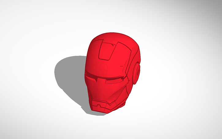 3D design Bolu H Iron man mask red - Tinkercad