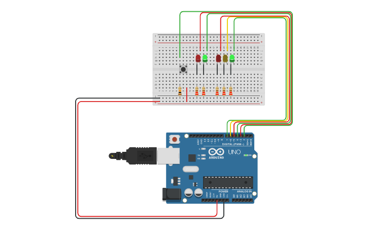 Circuit design The Button - Tinkercad