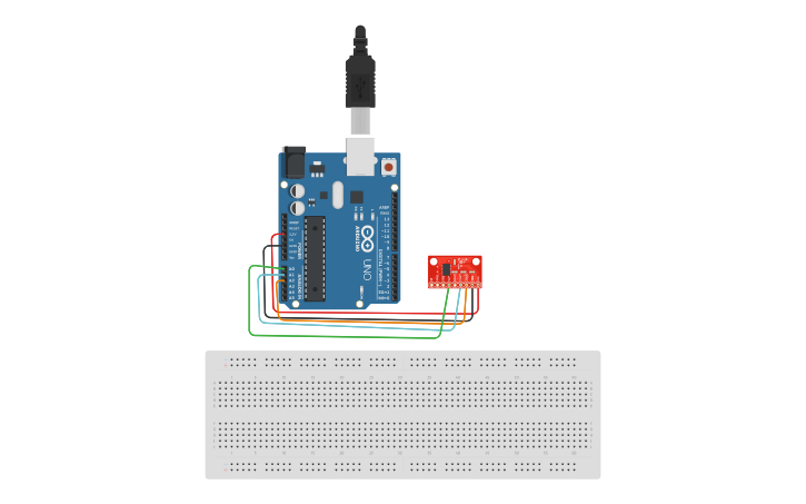 Circuit design Giroscopio acelerometro cristo rey - Tinkercad