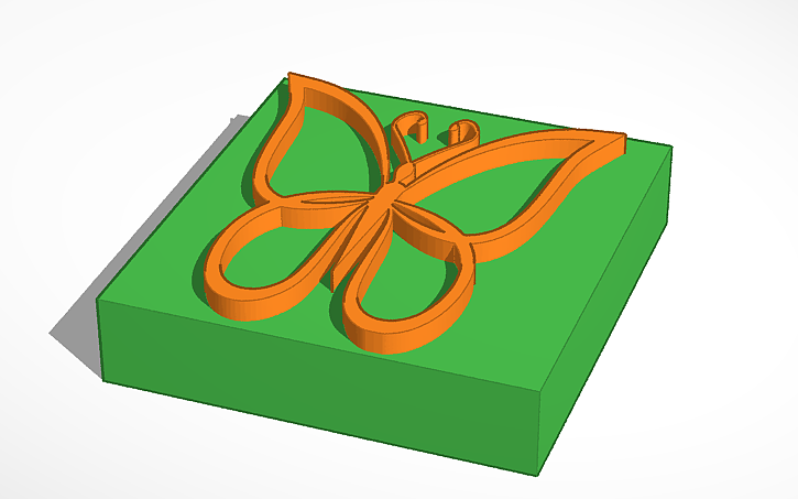 3D design BUTTERFLY - Tinkercad
