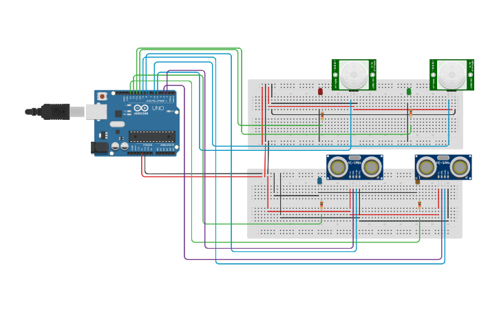 Circuit design Cashier Counter Prototype 2 - Tinkercad