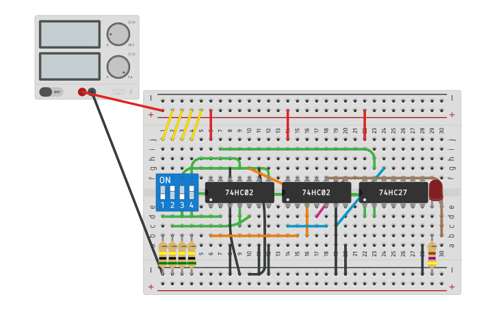 Circuit design Porte Logiche - Tinkercad