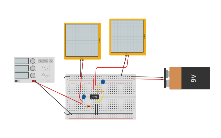 Circuit Design Filtro Activo Tinkercad