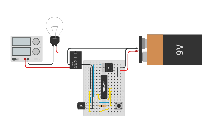 Circuit design Persistent Switch | Tinkercad