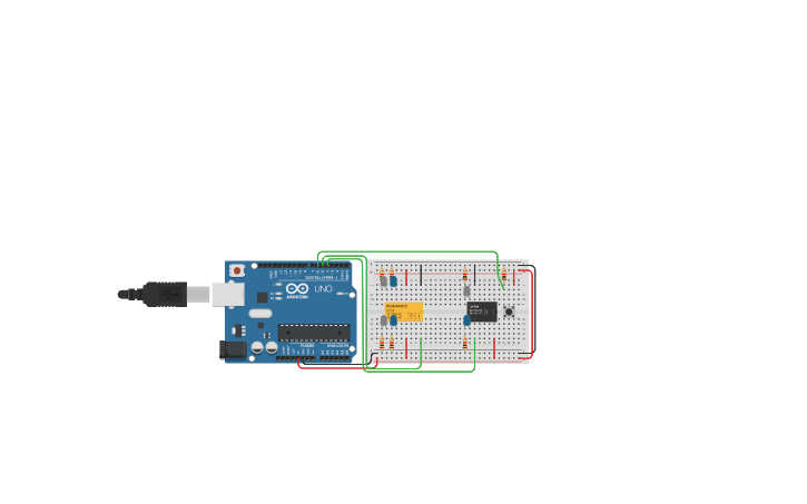 Circuit design Ejemplo reles | Tinkercad