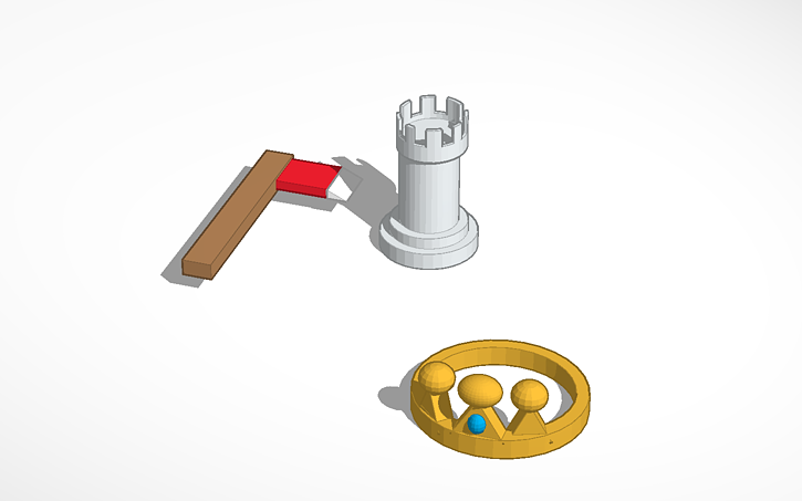3D design Axe, Rook, Crown | Tinkercad