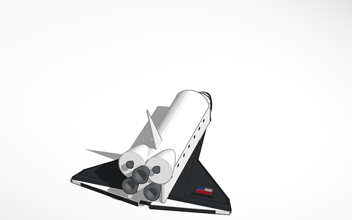3D design space shuttle - Tinkercad
