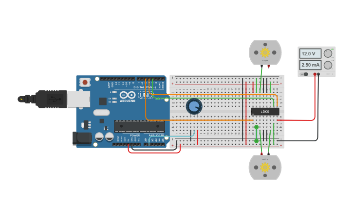 Circuit design Control PID - Tinkercad