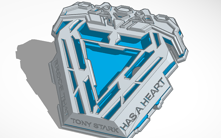 3D design Iron Man Arc Reactor Avengers Endgame - Tinkercad