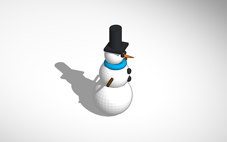 3D design snowman - Tinkercad