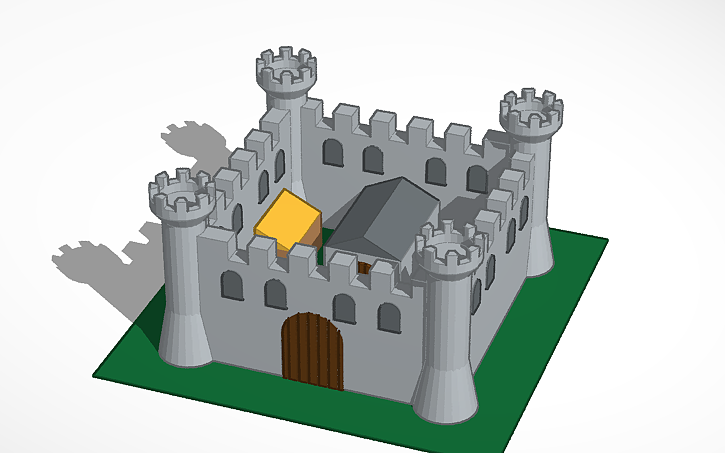 3D design Medieval Castle - Tinkercad
