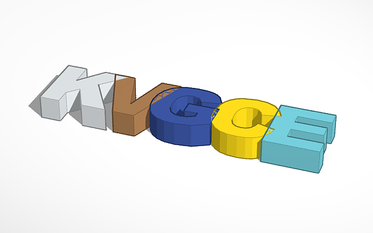 3D design KVGCE LETTERS_SHASHANK M GOWDA - Tinkercad