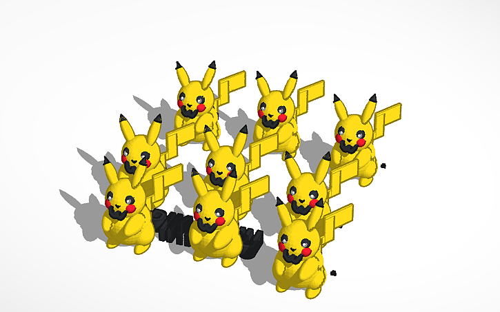 3D design Pikachu | Tinkercad