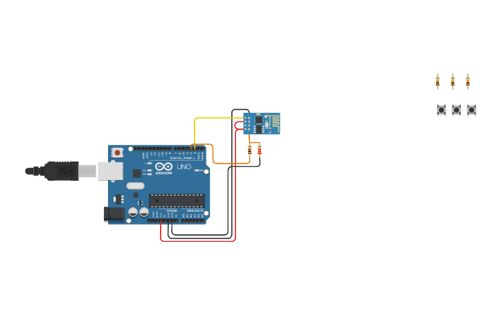 Circuit design Copy of Wifi Module ESP8266 | Tinkercad Circuit design Copy of Wifi Module ESP8266 | Tinkercad