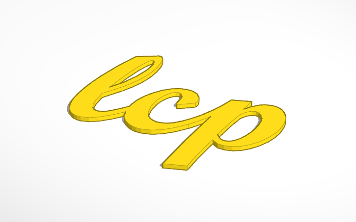 3D design LCP Text - Tinkercad