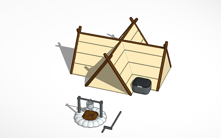 3D design Commander Coal's Base Camp Layout (will continue adding to it ...
