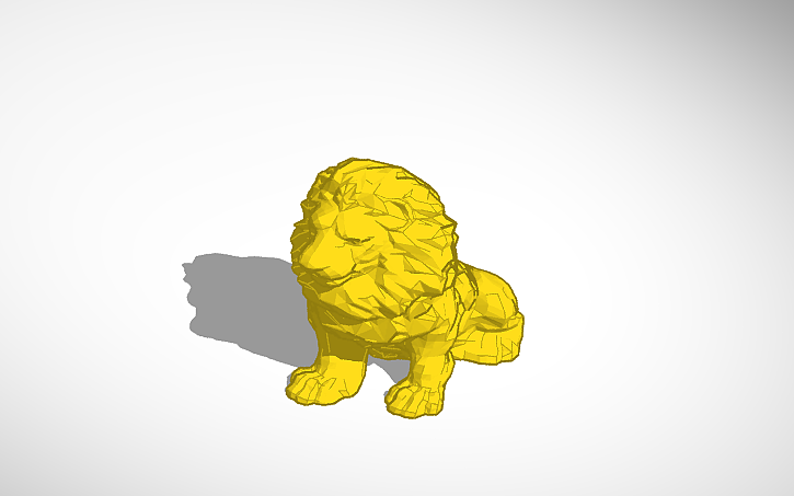3D design lion - Tinkercad