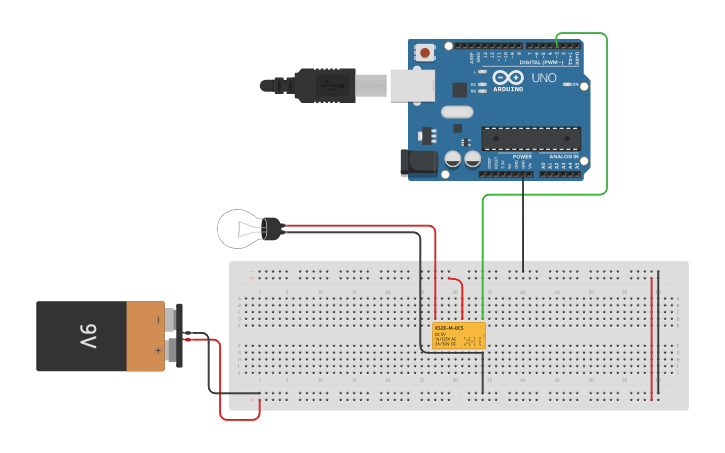 Circuit design Acionar lampada usando monitor serial | Tinkercad Circuit design Acionar lampada usando monitor serial | Tinkercad